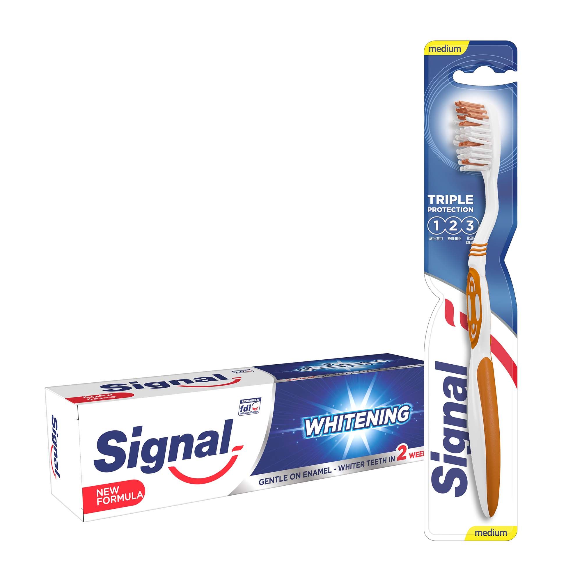 Buy Signal Toothpaste Whitening 75 ml + Signal Toothbrush Triple ...