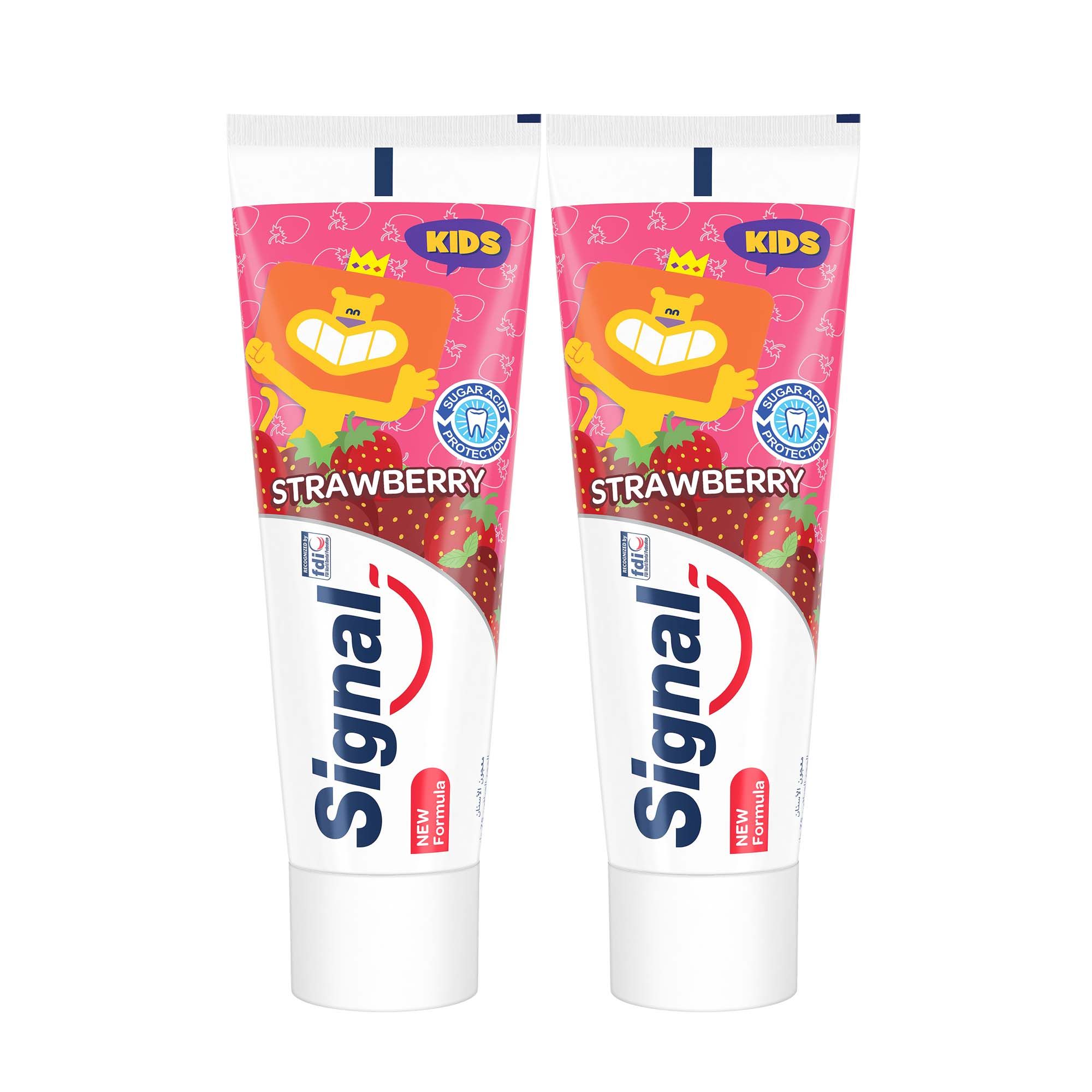 Buy Signal Toothpaste Kids 2-6 years Strawberry 75 ml x 2 pcs Online in ...