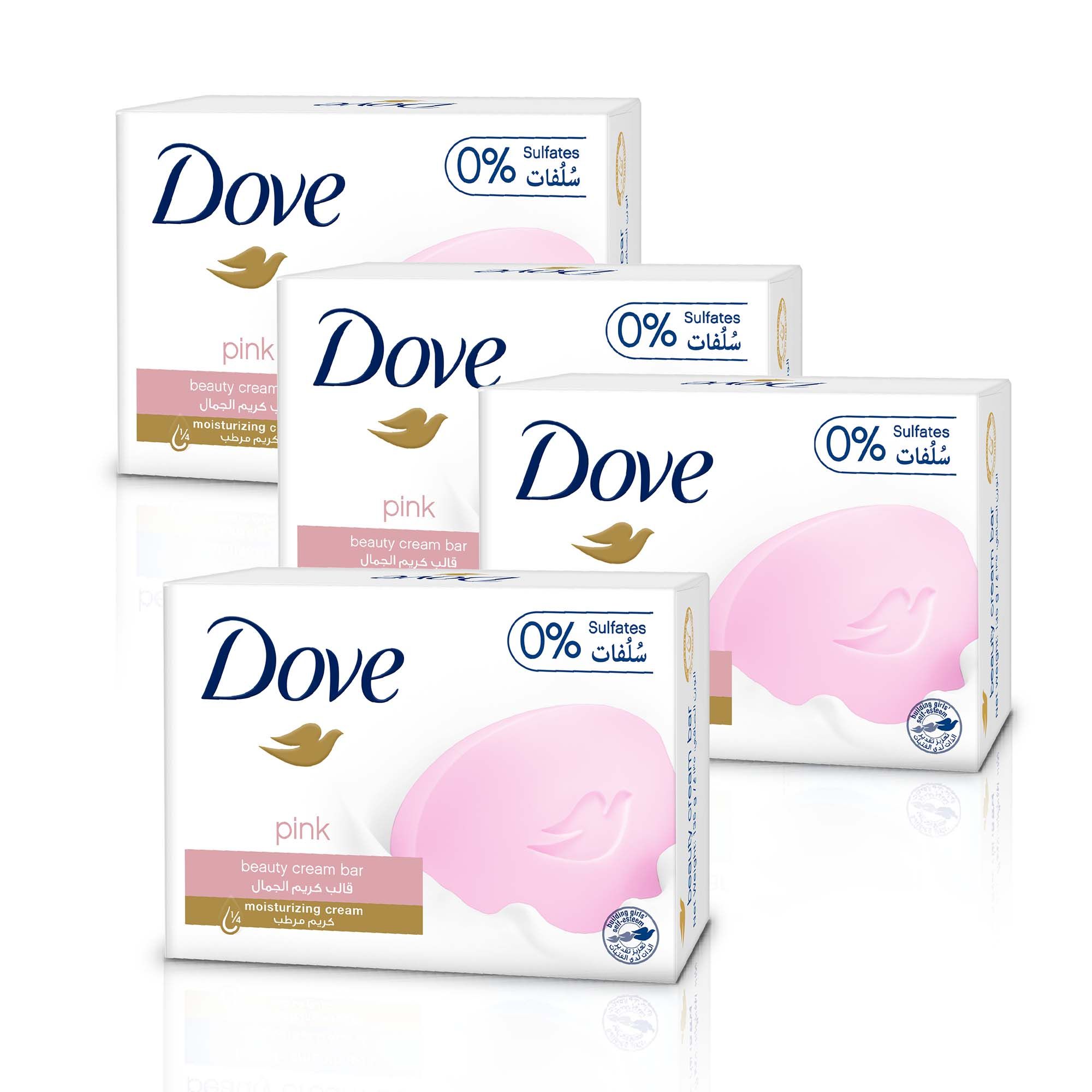 اشترِ Dove Pink Beauty Bar Soap 160 g x 4 pcs أونلاين في الإمارات ...