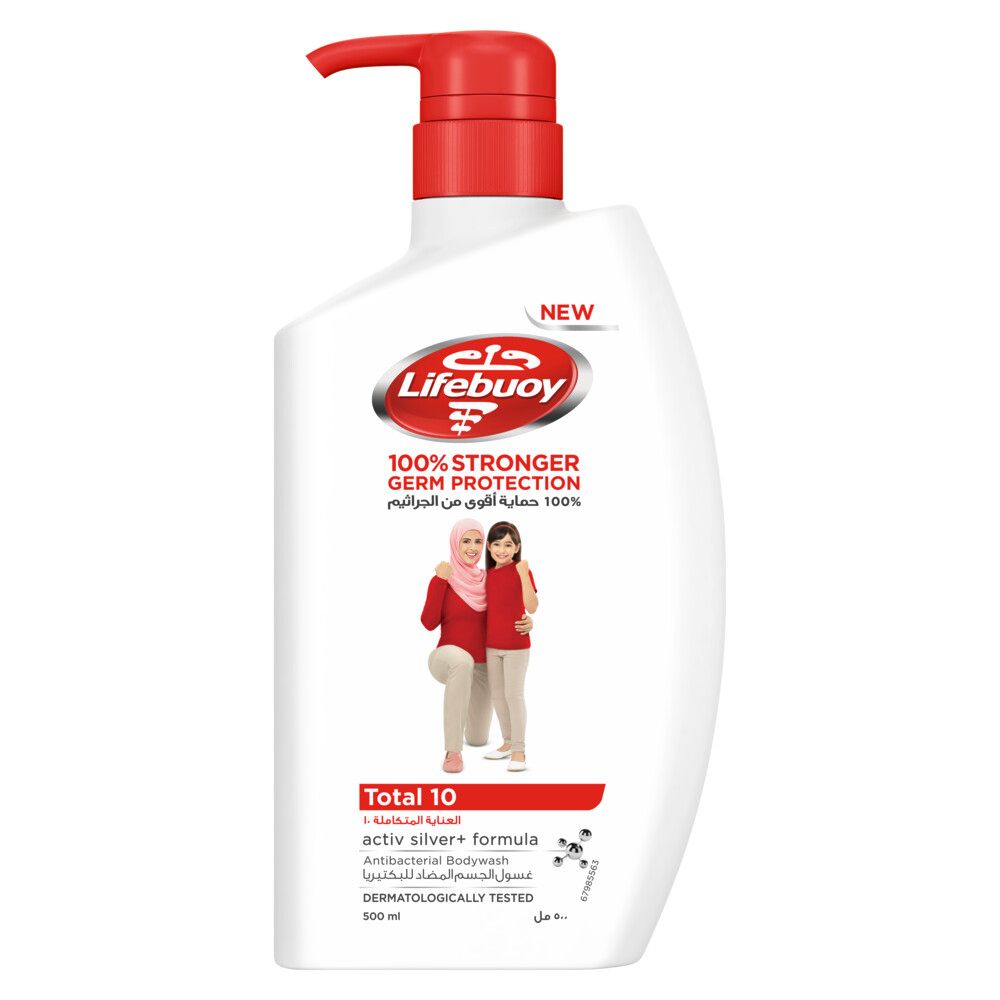 Buy Lifebuoy Total 10 Antibacterial Body Wash, 500ml Online in Kuwait ...