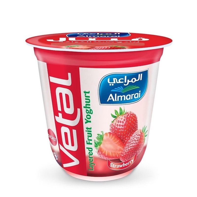 Buy Almarai Vetal Strawberry Layered Fruit Yoghurt, 140g Online in ...