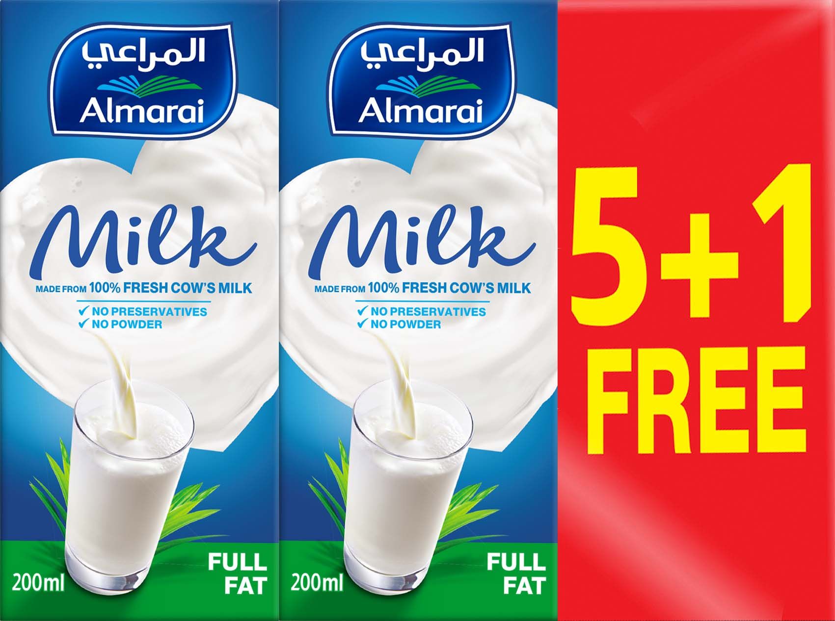 Buy Almarai Uht Milk Full Fat Added Vitamins 200 Ml B5g1f Online In Uae Talabat Uae