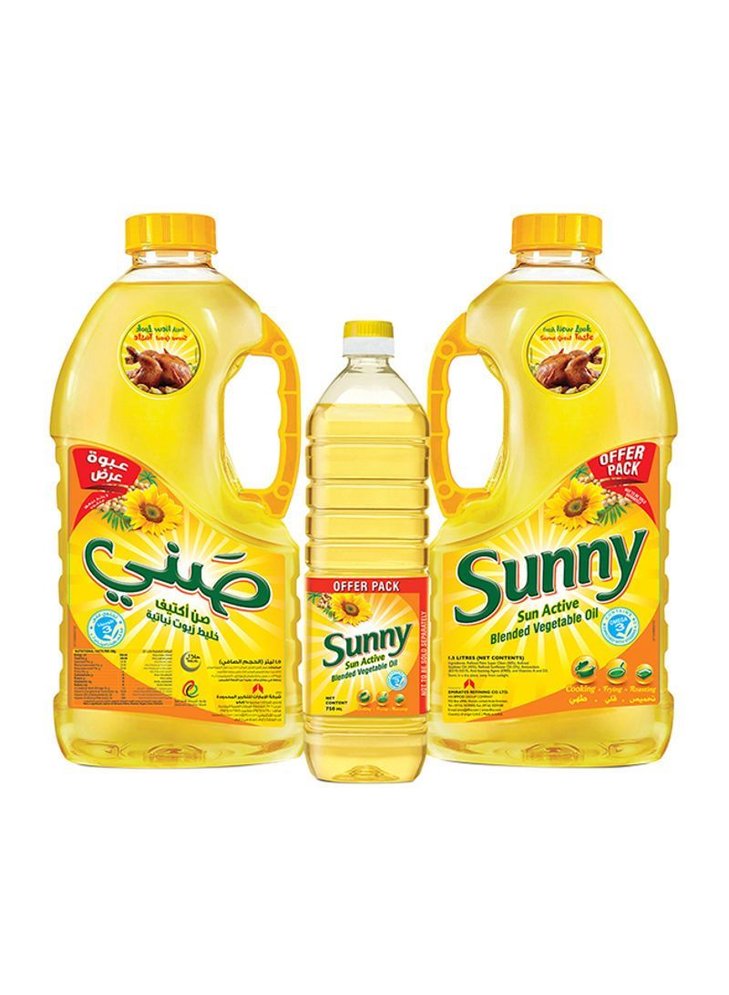 Buy Sunny Sun Activ Cooking Oil 2 x 1.5 l + 750 ml Online in UAE ...