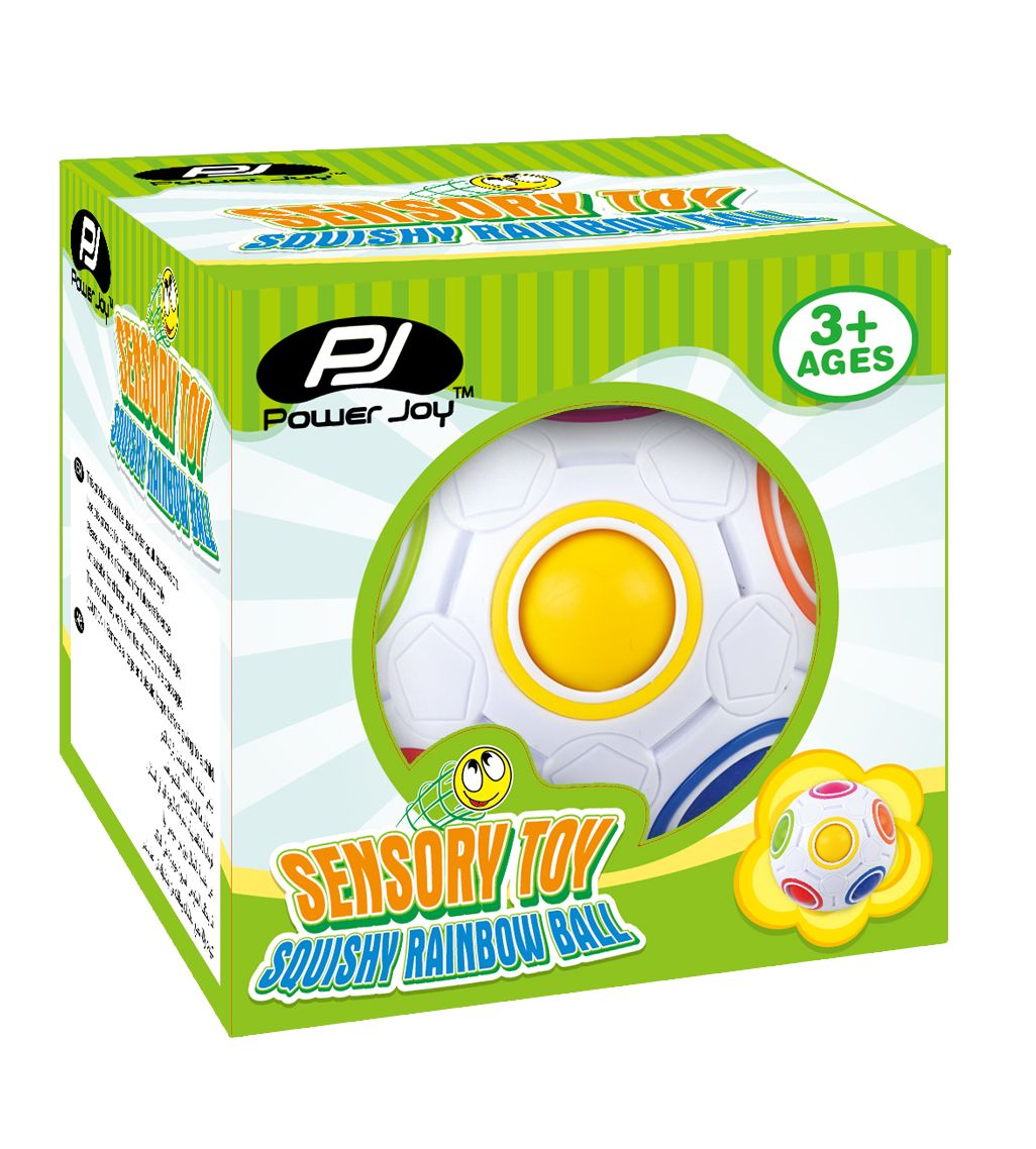 Buy Power Joy Sensory Toy Squishy Rainbow Ball Online in UAE | Talabat UAE