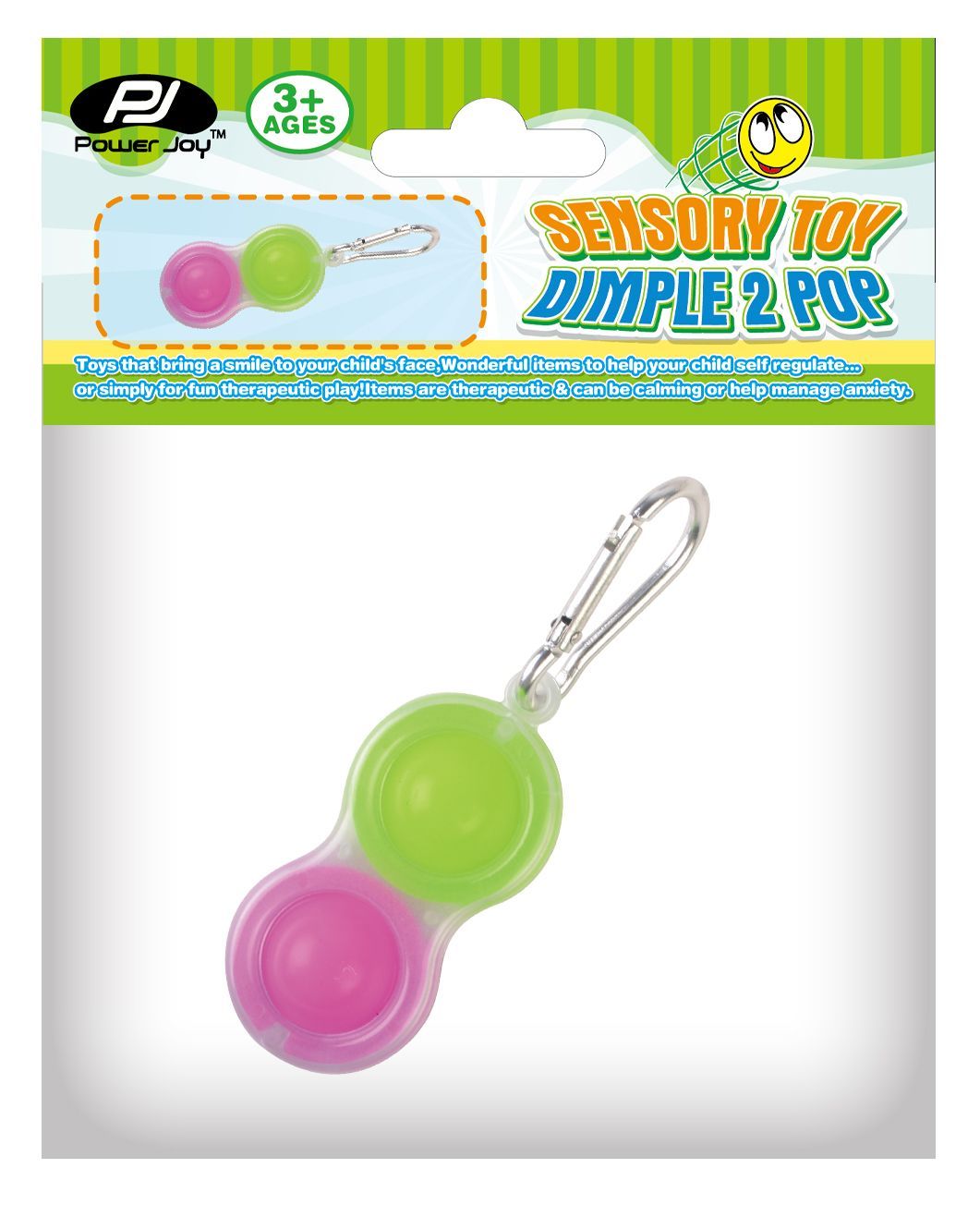 Buy Power Joy Fidget Toy Dimple 2 Pop Key Chain 1 pc Online in UAE ...