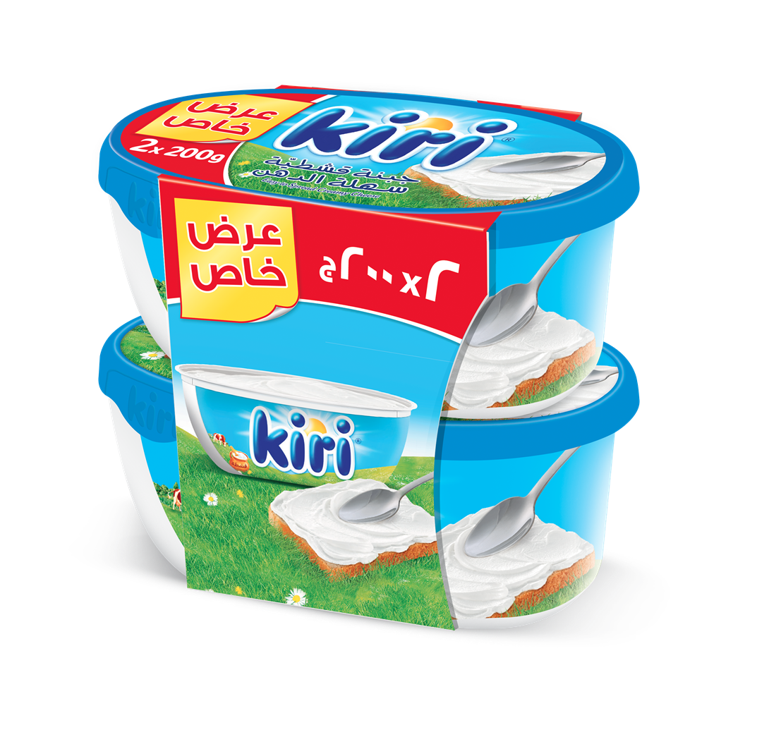 Buy Kiri Creamy Tub Cheese 200 g x 2 Pcs Online in UAE | Talabat UAE