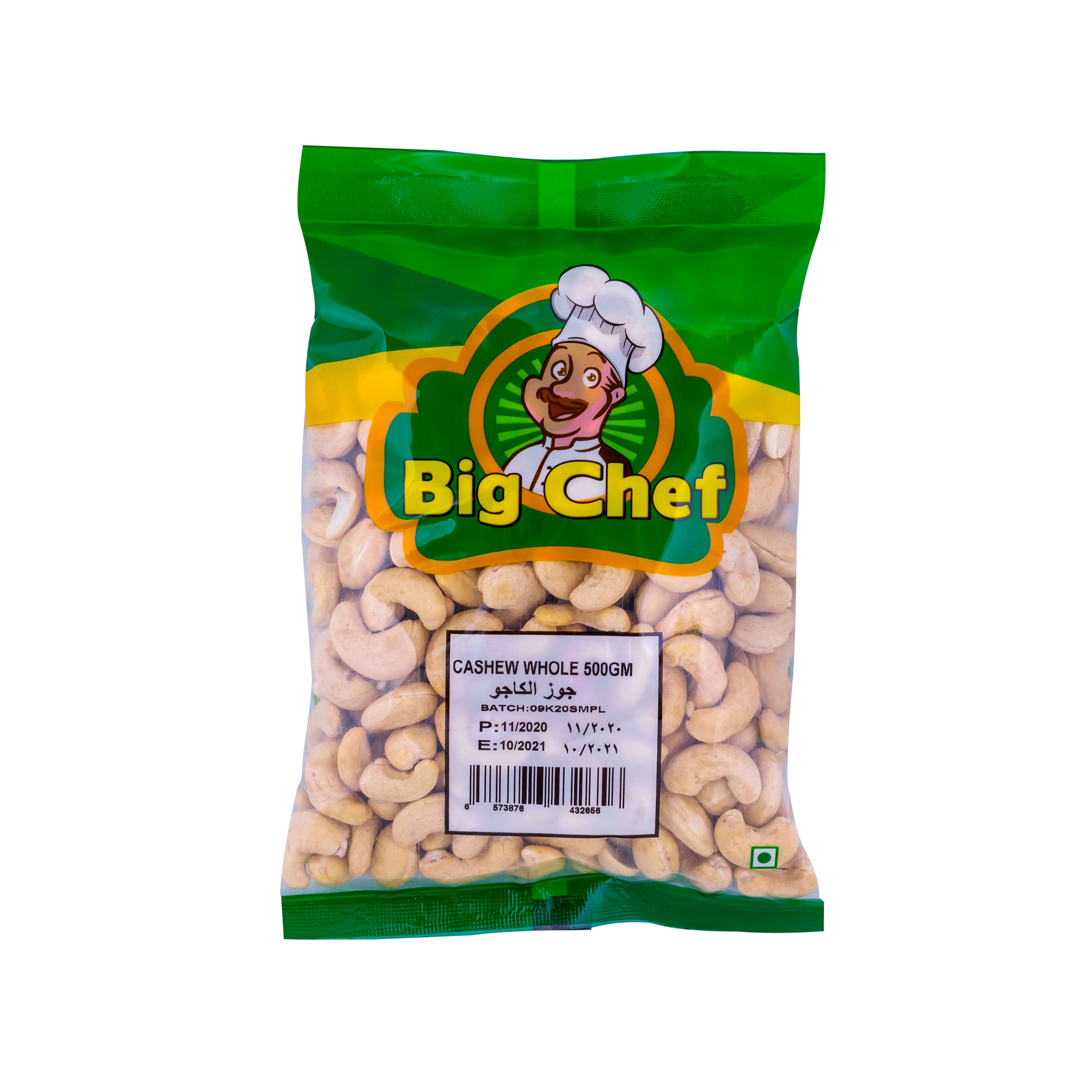 Buy Big Chef Cashew Whole 500 g Online in UAE | Talabat UAE