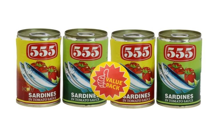 Buy 555 Sardines Assorted Value Pack 4 Pcs x 155 g Online in UAE ...