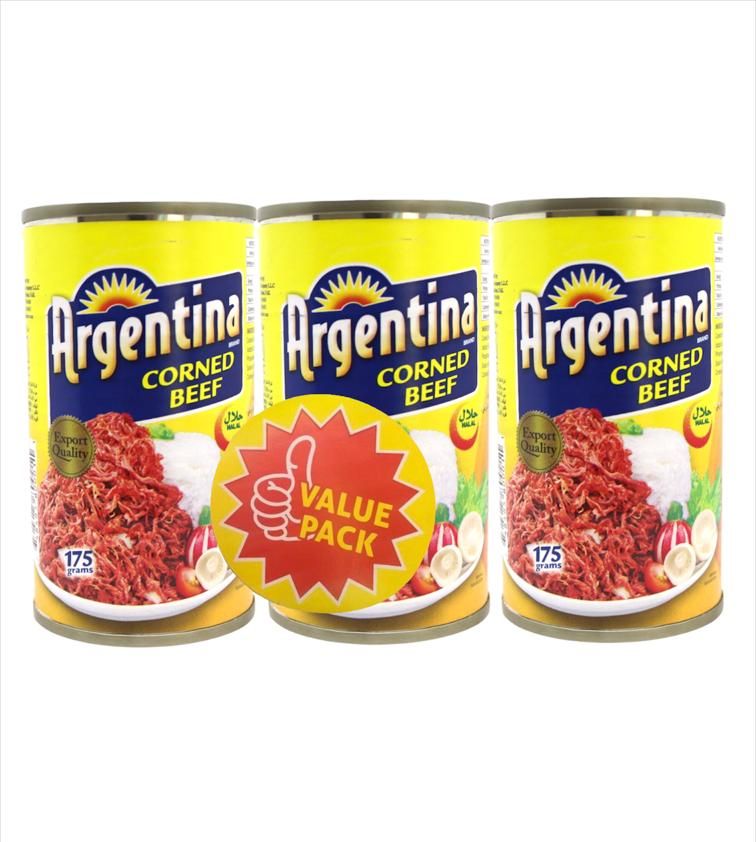Buy Argentina Corned Beef 3 Pcs x 175 g Online in UAE | Talabat UAE