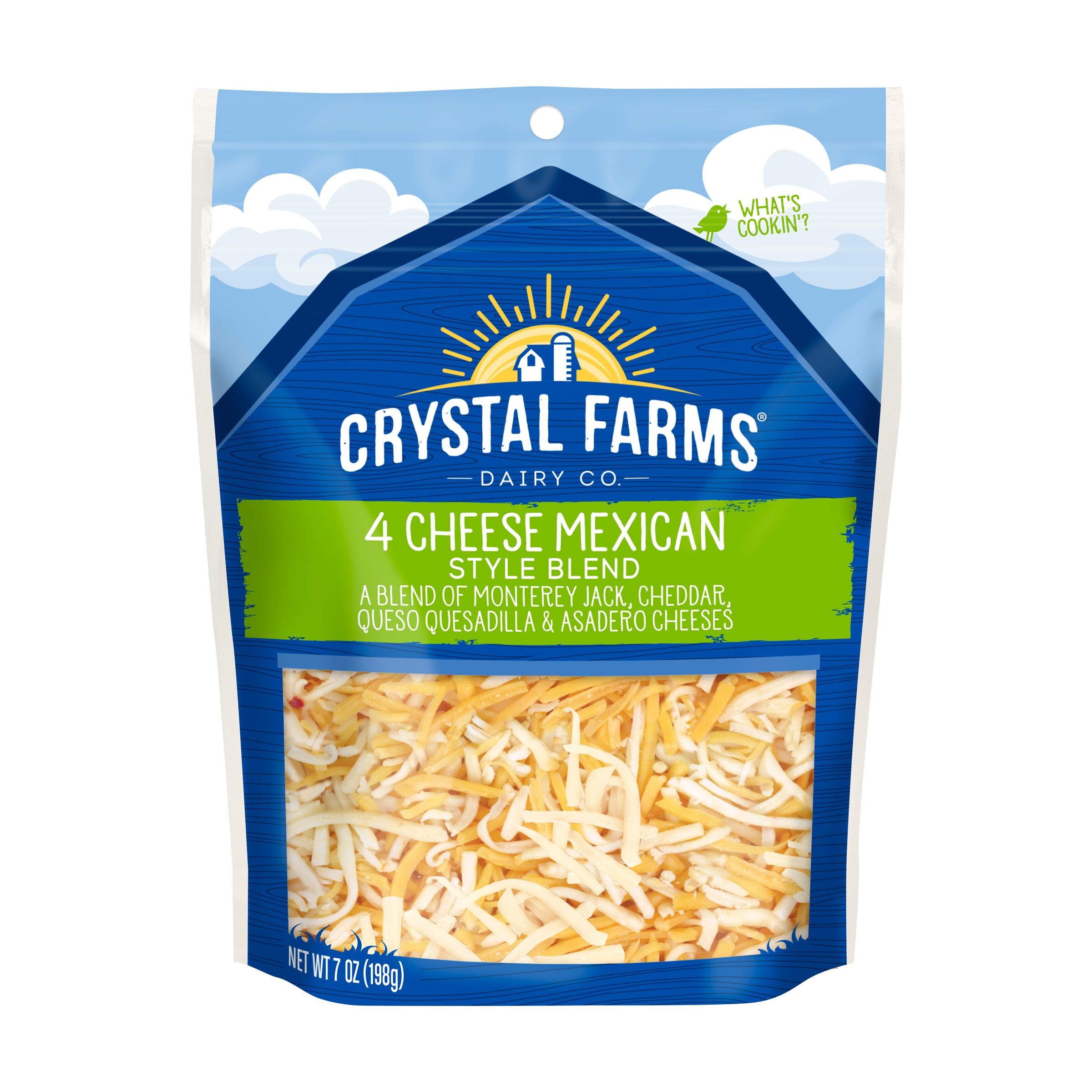 Buy Crystal Farms 4 Cheese Mexican Style Blend Shredded Cheese 198 g ...