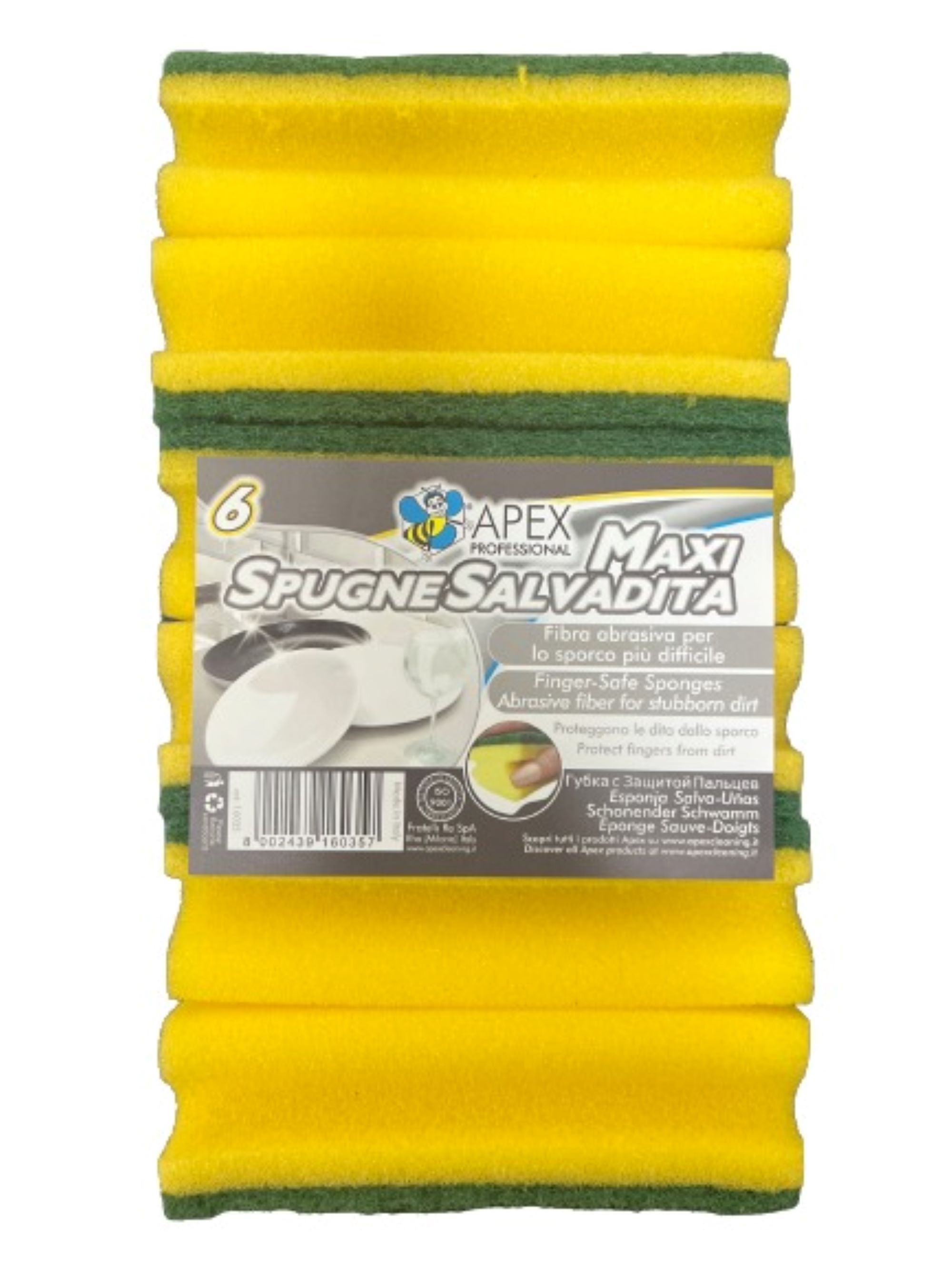 Buy Apex Maxi Finger-Safe Sponges, 6 Pieces Online in UAE | Talabat UAE