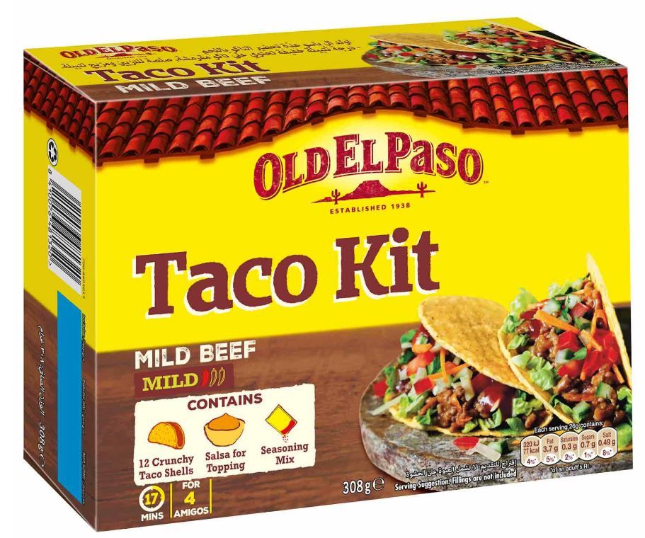 Buy Old El Paso Taco Kit (Mild Beef) 308g Online in UAE | Talabat UAE