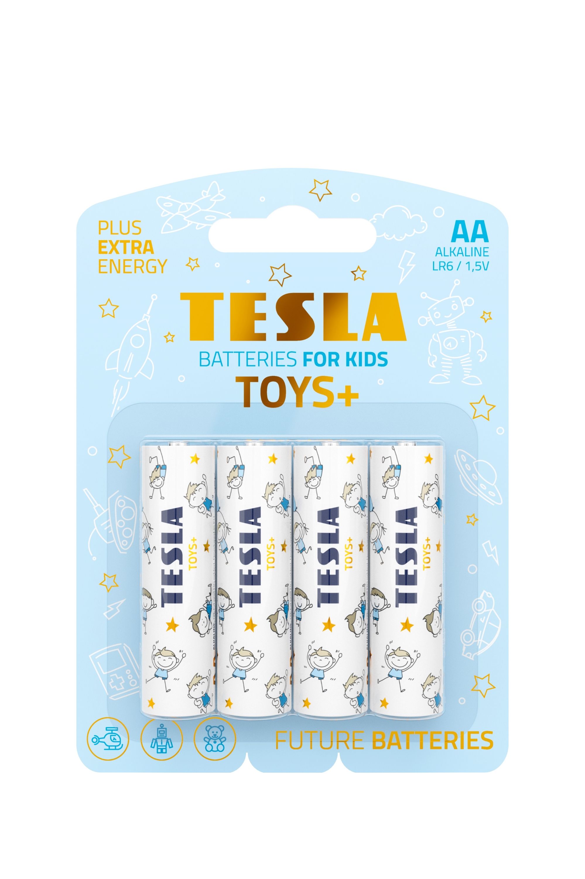 Buy Tesla AA Toys+ Boy Alkaline Batteries, 4 Pieces Online in UAE ...