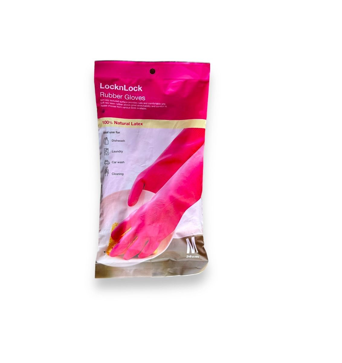 Buy Lock & Lock Pink Rubber Gloves M 36 cm Online in UAE | Talabat UAE