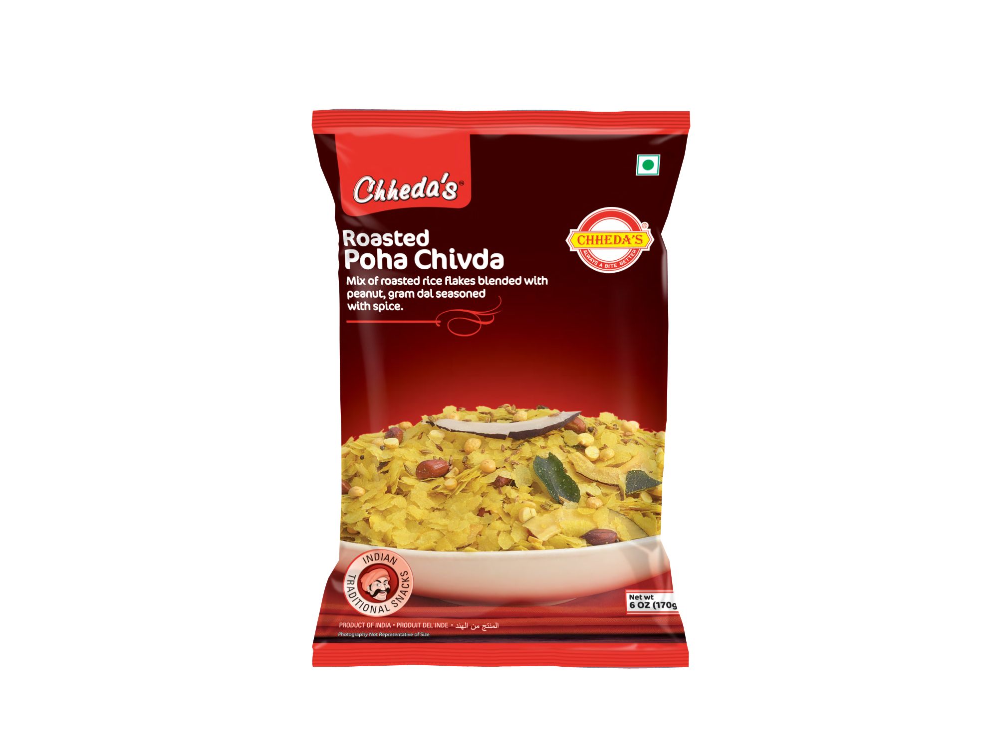 Buy Chheda's Namkeen Roasted Poha Chivda, 170g Online in UAE | Talabat UAE