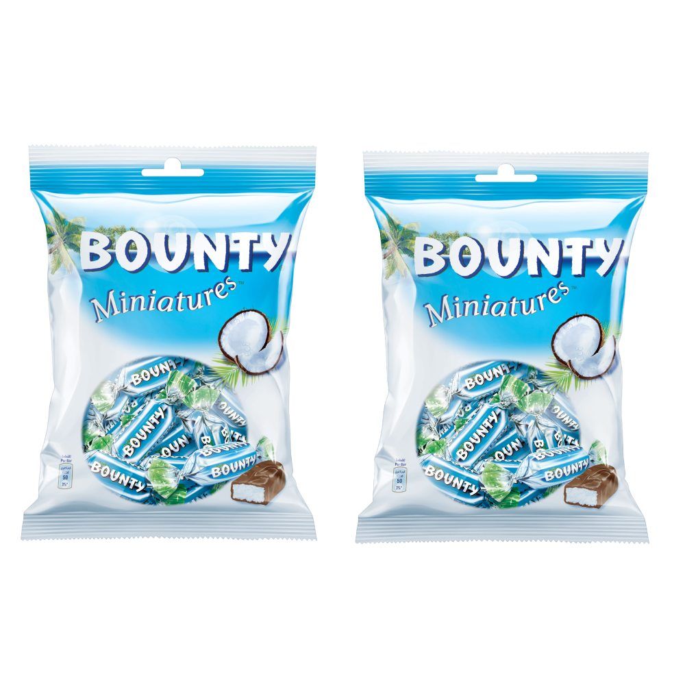Buy Bounty Miniatures Chocolate 150g x 2 Online in UAE | Talabat UAE