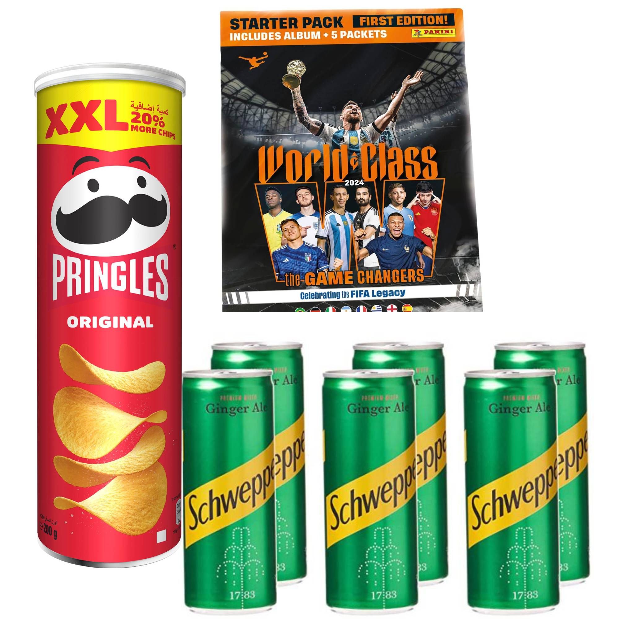 Buy Schweppes Ginger Ale Drink 250 ml x 6 Pcs + Pringles Original Chips ...