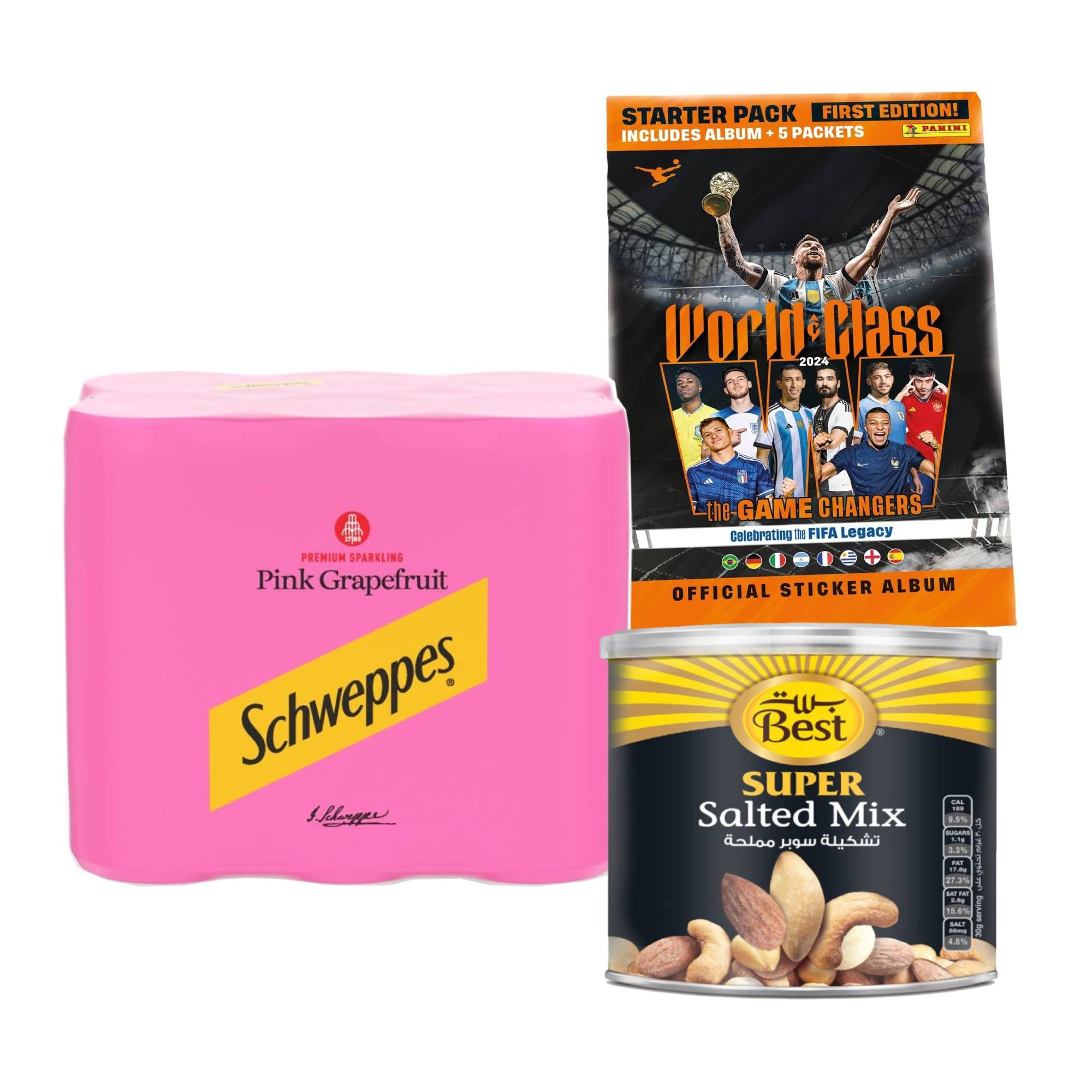 اشترِ Schweppes Pink Grapefruit Drink 250ml x 6 + Best Super Salted Mix ...