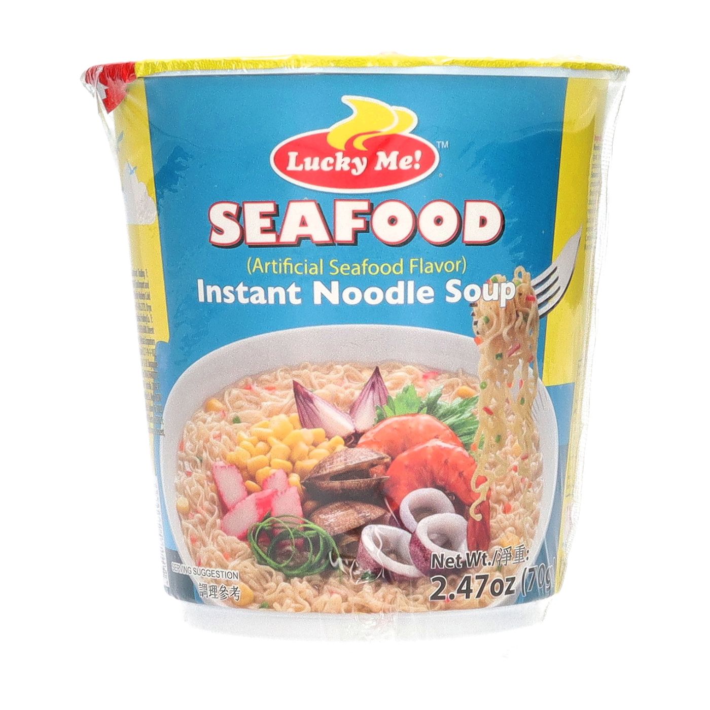 Buy Lucky Me Regular Cup Seafood Instant Noodles Soup, 70g Online in ...
