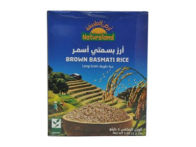 Buy Natureland Brown Basmati Rice Long Grain 1Kg Online in Kuwait ...