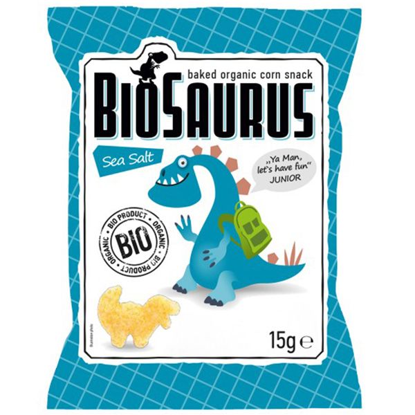 Buy BioSaurus - Baked Organic Corn Snack With Salt 15 G Online in ...