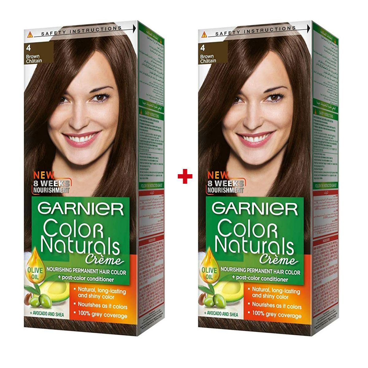 Buy Garnier Color Naturals Hair Color - 4 Brown, 2 Pieces Online in ...