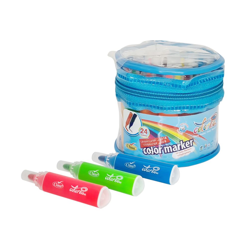 Buy Colorpia Round Case 18 + 6 Shiny Colors Online in Kuwait | Talabat ...