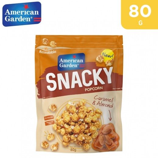 Buy American Garden Snacky Ready-To-Eat Caramel & Almond Popcorn ...