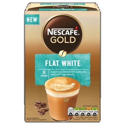 Buy Nescafe Gold Flat White Instant Coffee 8's 100 g Online in Kuwait ...