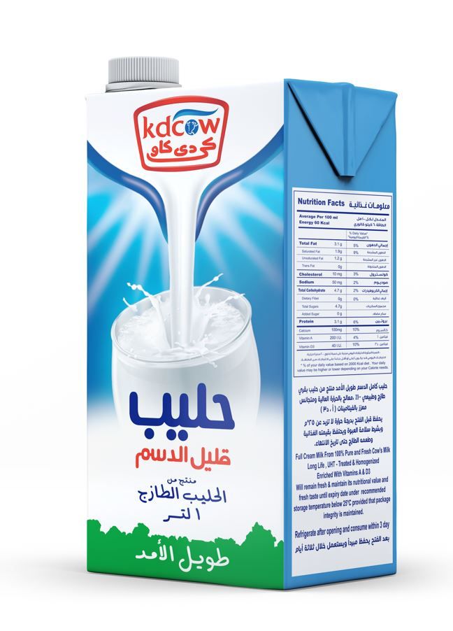 Buy KdCow Long Life Milk Low Fat 1 L Online in Kuwait | Talabat Kuwait