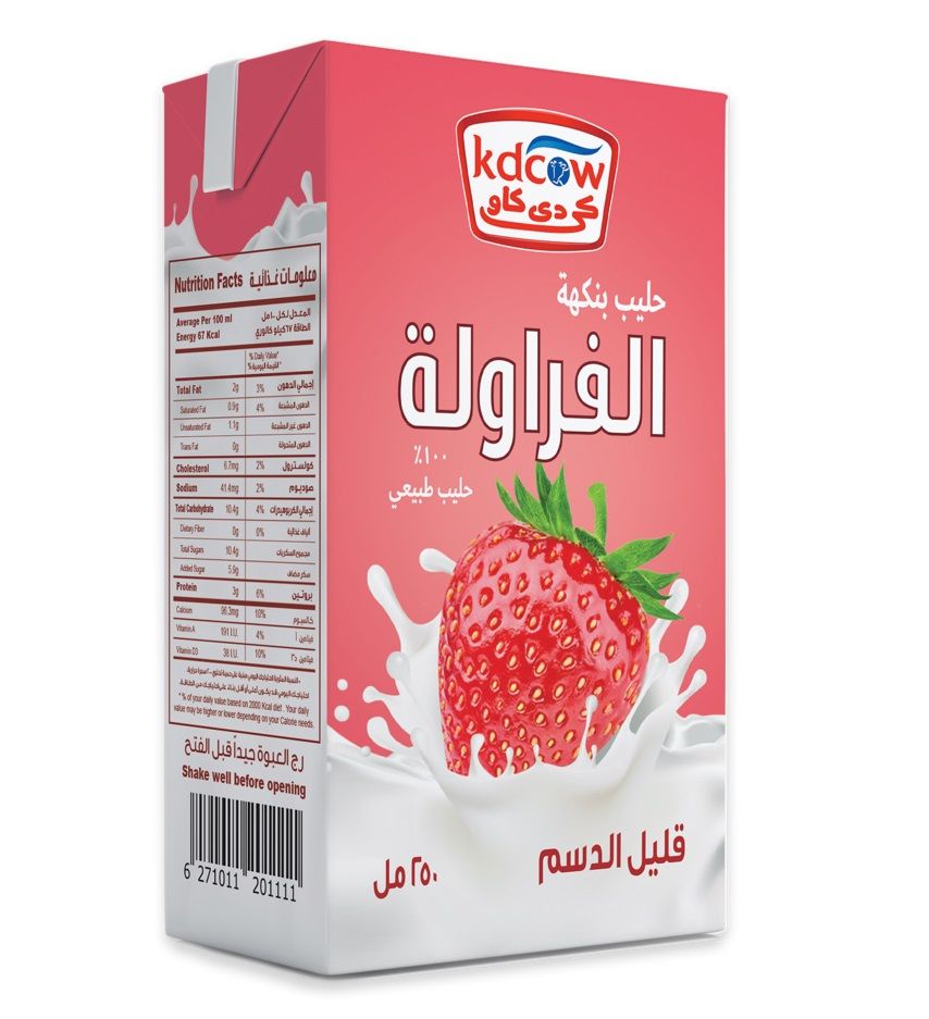 Buy KdCow Strawberry Milk 250 ml Online in Kuwait | Talabat Kuwait