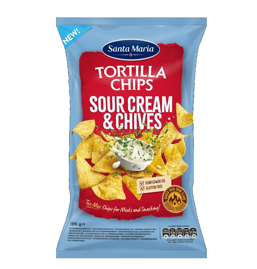 Buy Santa Maria Tortilla Chips Sour Cream & Chives 185 g Online in ...