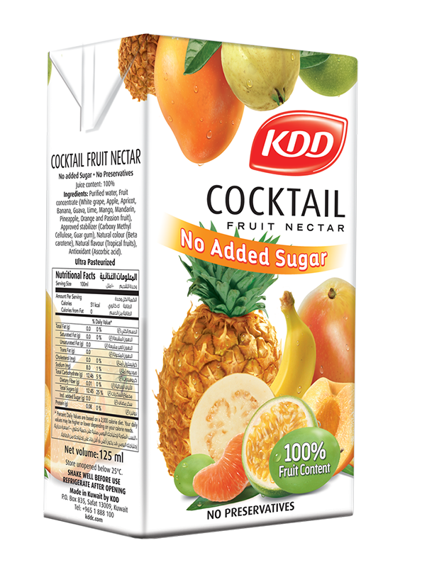 Buy KDD Cocktail Fruit Nectar No Added Sugar, 125ml Online in Kuwait ...