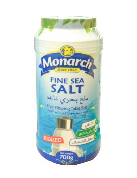 Buy Monarch Iodized Fine Sea Table Salt, 700g Online in Kuwait ...