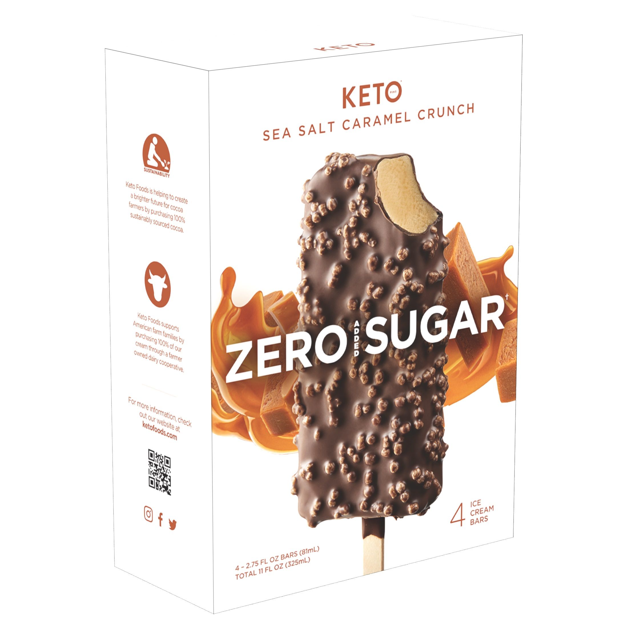 Buy Keto Ice Cream Bar - Sea Salt Caramel Crunch 81ml Online in Kuwait ...