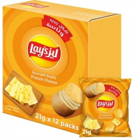 Buy Lay's French Cheese Potato Chips, 12x21g Online in Kuwait | Talabat ...