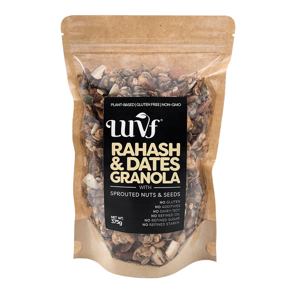 Buy Luvf Rahash & Dates Granola with Sprouted Nuts 375 g Online in ...