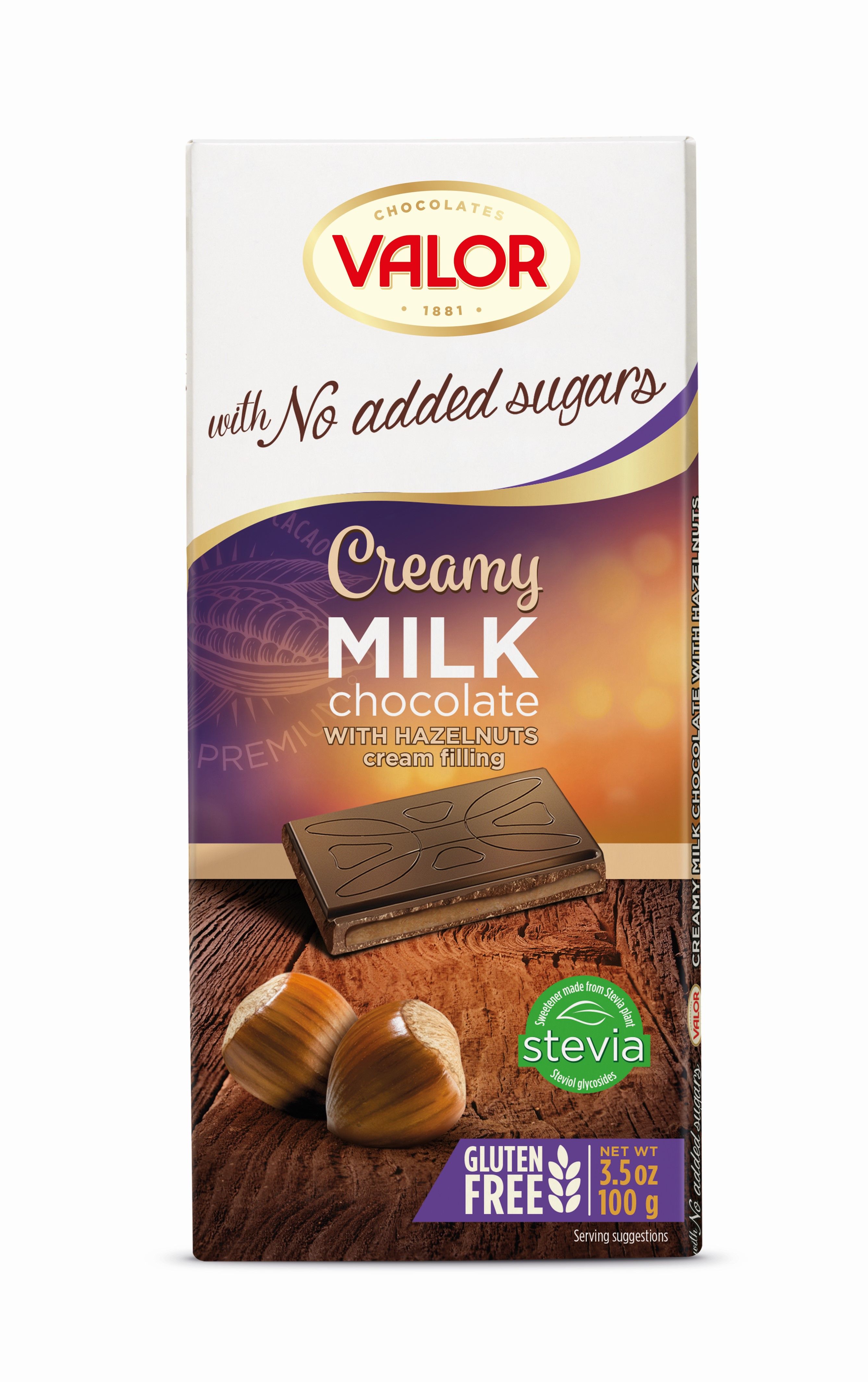 Buy Valor Sugar Free Milk Choc. W/Hazelnut Cream 100 g Online in Kuwait ...