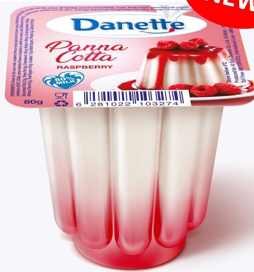 Buy Danette Panna Cotta Raspberry 80 g Online in Kuwait | Talabat Kuwait