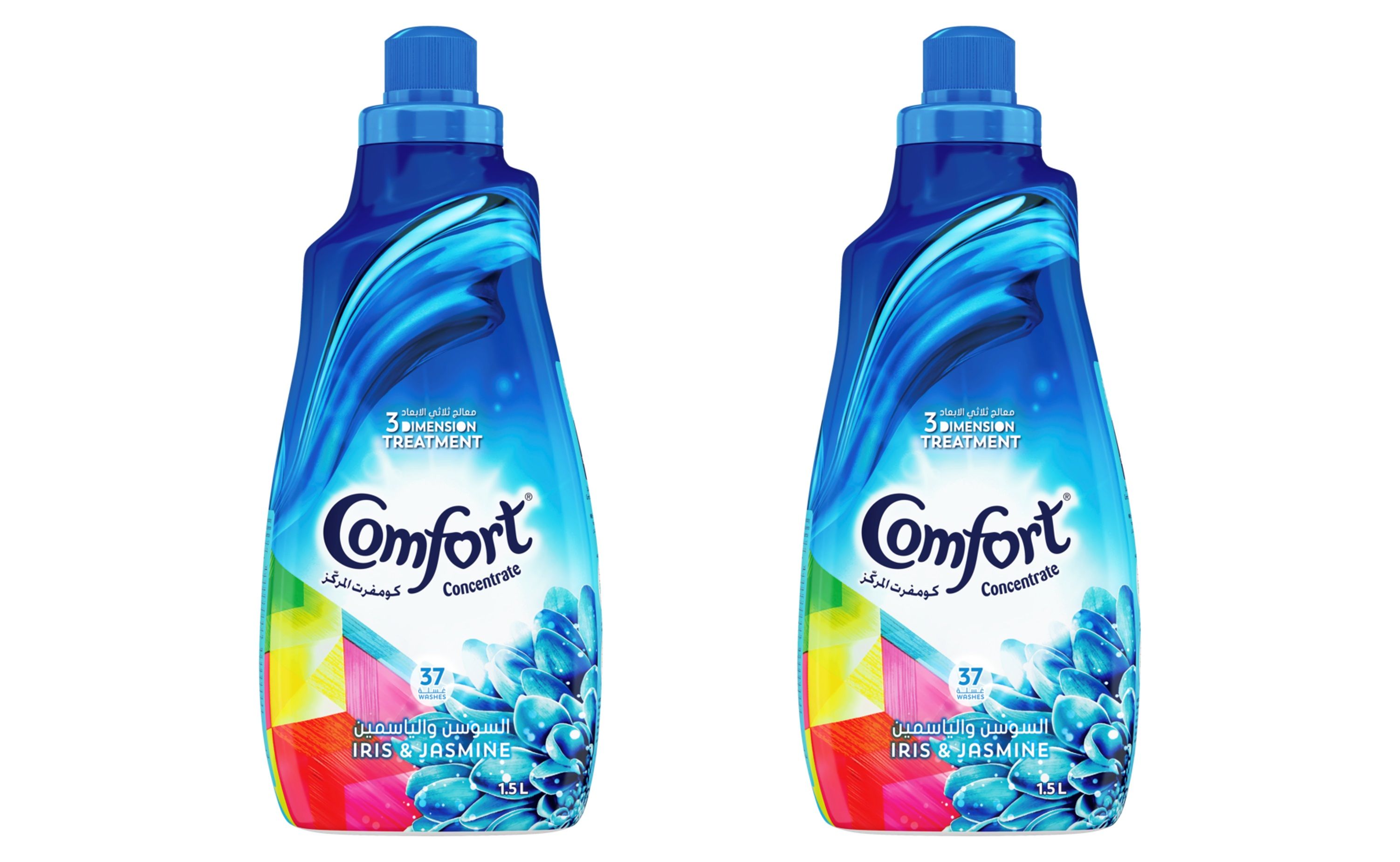 Buy Comfort Concentrate Iris & Jasmine Fabric Softener, 2x1.5L Online ...