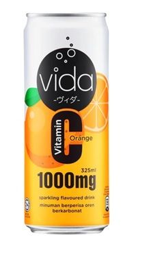Buy Vida Orange Sparkling Flavoured Drink Vitamin C 325 ml Online in ...