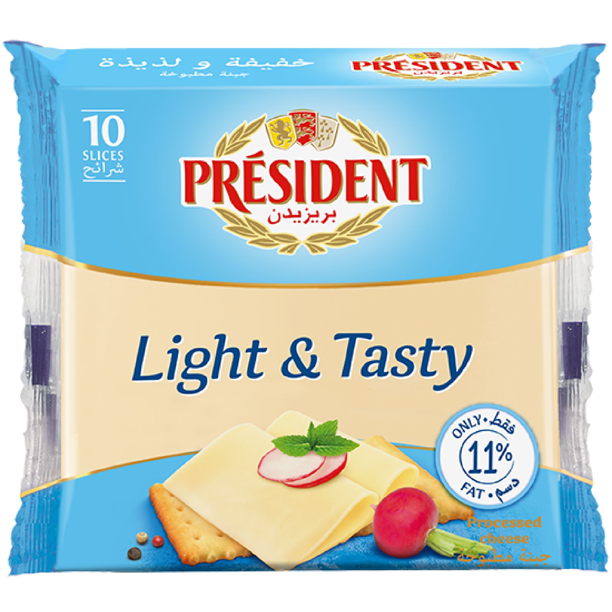 Buy President 10 Slices Cheese Light 200 G Online in Kuwait | Talabat ...