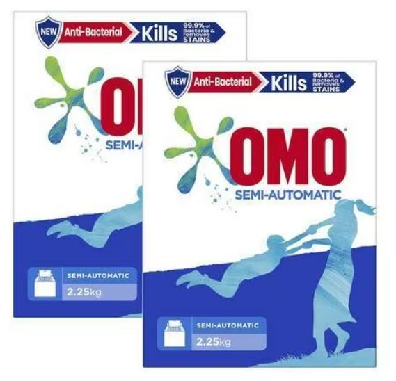 Buy Omo Semi Automatic 2.25 kg x 2 Pcs Online in Kuwait | Talabat Kuwait