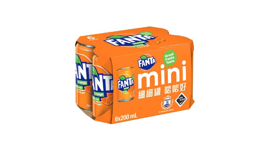 Fanta Orange Flavoured Soda 200ml x 6 (The new and old packaging will ...