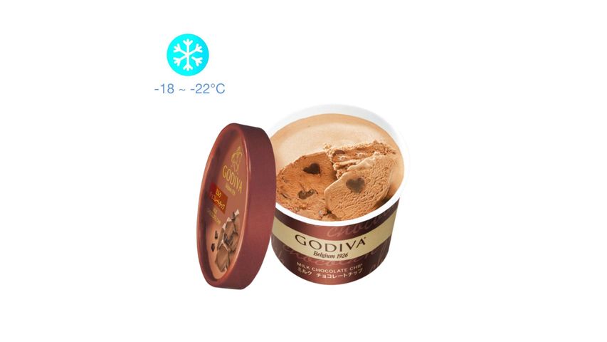 Godiva Milk Chocolate Frozen Confection with Dark Chocolate 100ml ...