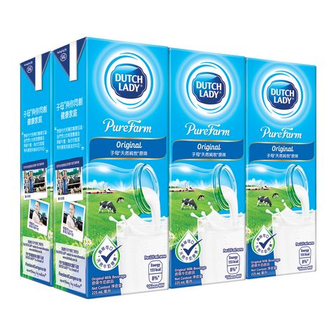 Dutch Lady Pure Farm Original Milk Beverage 225ml x 6 delivery in Hong ...