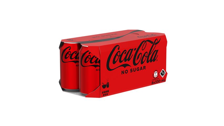 Coca-Cola - Coke Zero 330ml x 8(The new and old packaging will be ...