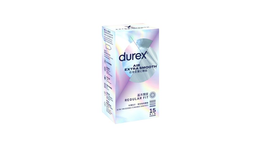 Durex - Air Extra Smooth Condom 15pcs (The new and old packaging will ...