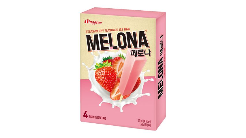 Binggrae Melona Strawberry Flavored Ice Bar 80ml delivery in Hong Kong ...