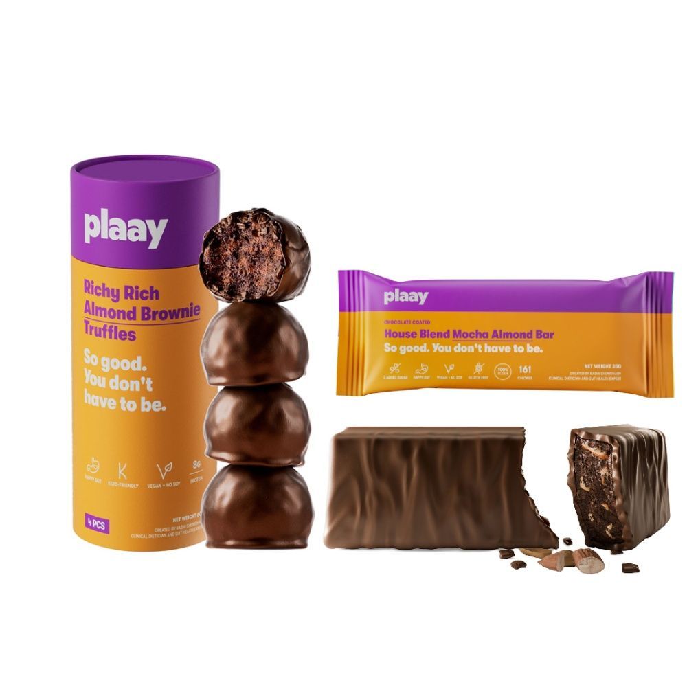 Buy Plaay Almond Brownie Chocolate Truffle 60g + Plaay Mocha Almond ...